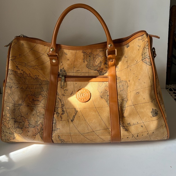 Elan 1969 | Bags | Vintage World Map Weekender Duffle Bag | Poshmark
